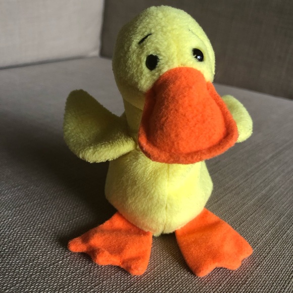 Ty | Toys | Vintage Ty Original Quackers Beanie Baby Retired | Poshmark